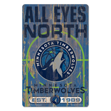 Minnesota Timberwolves Slogan Wood Sign - Sports Unlimited