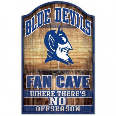 Duke Blue Devils Fan Cave Wood Sign - Sports Unlimited
