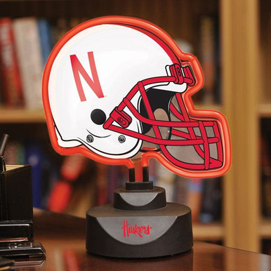 Nebraska Cornhuskers Neon Helmet Desk Lamp - Sports Unlimited