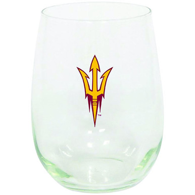 ASU Sun Devils 15 oz. Stemless Wine Glass - Sports Unlimited