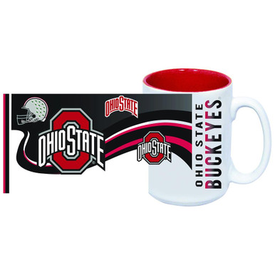 Ohio State Buckeyes 15 oz. Full Wrap Mug - Sports Unlimited