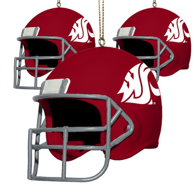 Washington State Cougars 3 Pack Helmet Ornament - Sports Unlimited