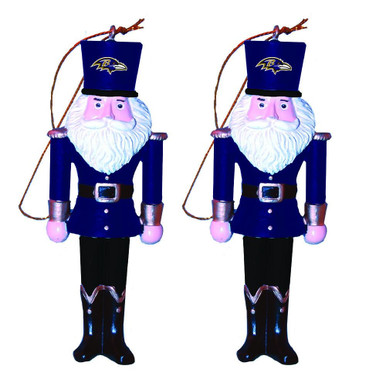 Baltimore Ravens 2 Pack Nutcracker Ornament - Sports Unlimited