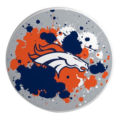 Denver Broncos Paint Splatter Coaster - Sports Unlimited