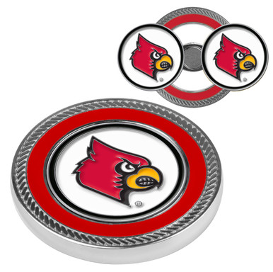 Louisville Cardinals Challenge Coin with 2 Ball Markers - Sports Unlimited