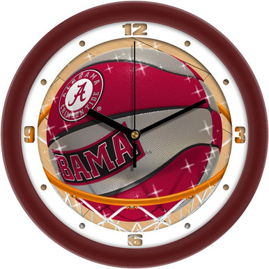 Alabama Crimson Tide Slam Dunk Wall Clock - Sports Unlimited