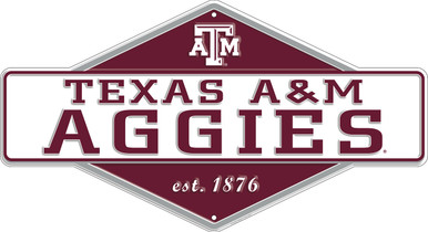 Texas A&M Aggies Diamond Panel Metal Sign - Sports Unlimited