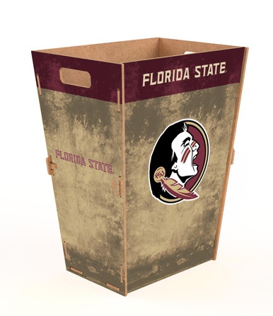 Florida State Seminoles Team Color Trash Bin - Sports Unlimited