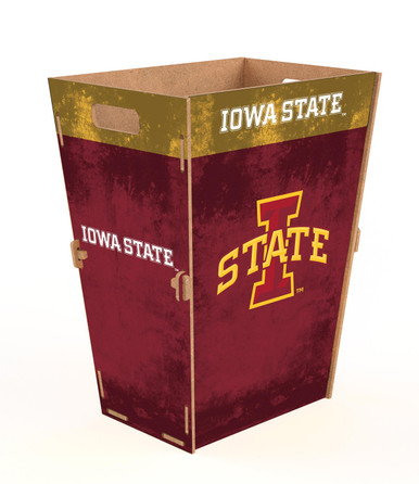Iowa State Cyclones Team Color Trash Bin - Sports Unlimited