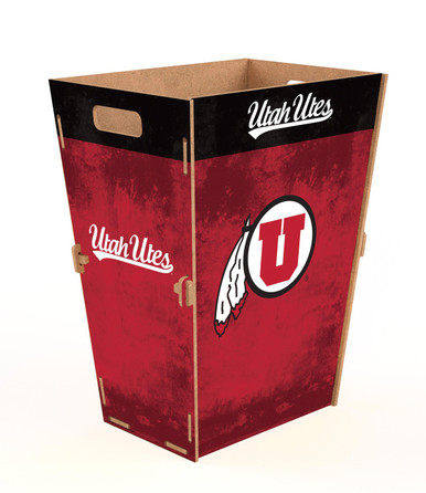 Utah Utes Team Color Trash Bin - Sports Unlimited