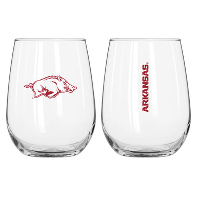 Arkansas Razorbacks 16 oz. Gameday Curved Beverage Glass - Sports Unlimited
