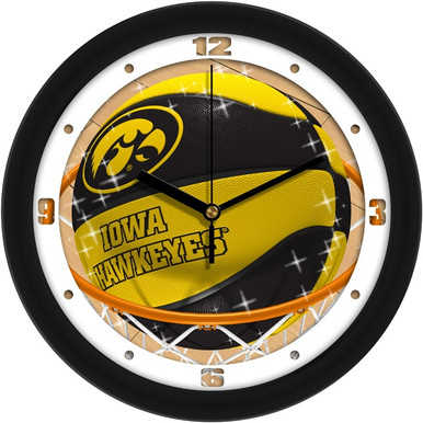 Iowa Hawkeyes Slam Dunk Wall Clock - Sports Unlimited