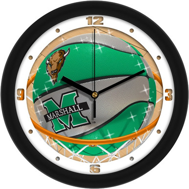 Marshall Thundering Herd Slam Dunk Wall Clock - Sports Unlimited