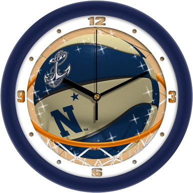 Navy Midshipmen Slam Dunk Wall Clock - Sports Unlimited