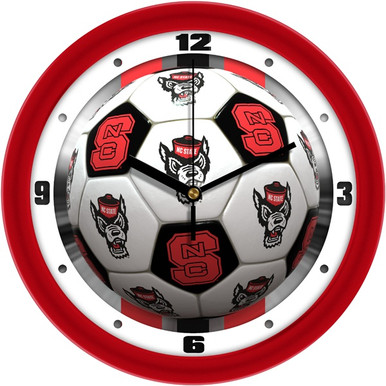 North Carolina State Wolfpack Soccer Wall Clock - Sports Unlimited