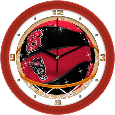 North Carolina State Wolfpack Slam Dunk Wall Clock - Sports Unlimited