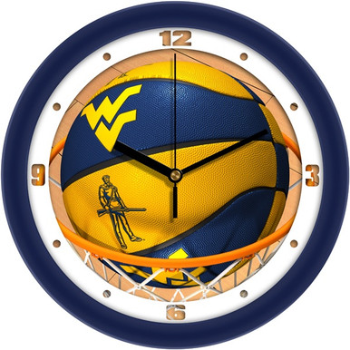West Virginia Mountaineers Slam Dunk Wall Clock - Sports Unlimited