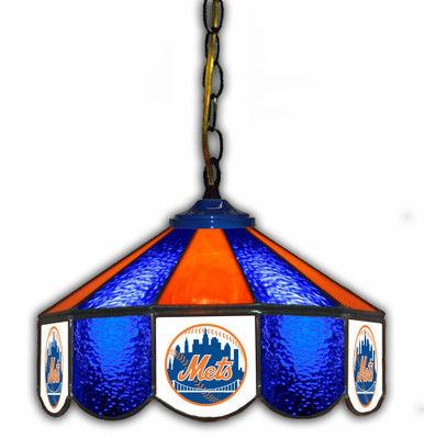 New York Mets 14" Glass Pub Lamp - Sports Unlimited