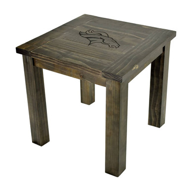 Denver Broncos Reclaimed Side Table - Sports Unlimited