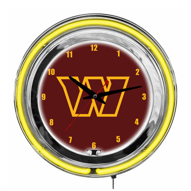 Washington Commanders 14" Neon Clock - Sports Unlimited