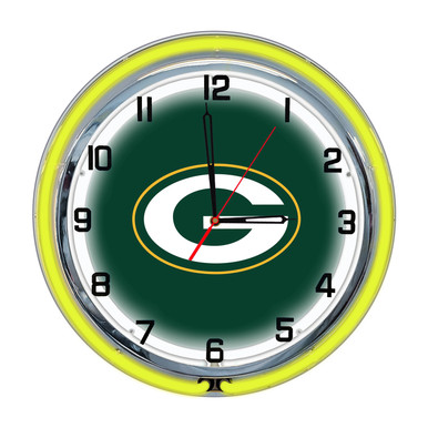 Green Bay Packers 18" Neon Clock - Sports Unlimited