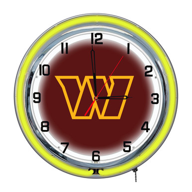 Washington Commanders 18" Neon Clock - Sports Unlimited