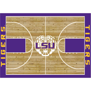LSU Tigers Courtside Area Rug - Sports Unlimited