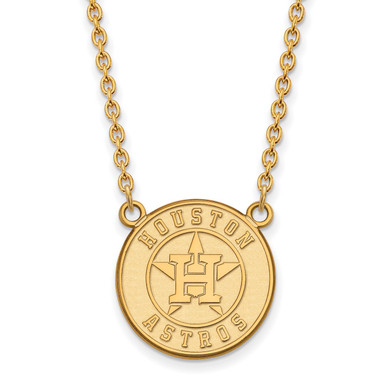 Houston Astros 10k Yellow Gold Large Pendant Necklace - Sports Unlimited
