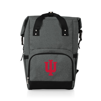 Indiana Hoosiers On The Go Roll-Top Cooler Backpack - Sports Unlimited