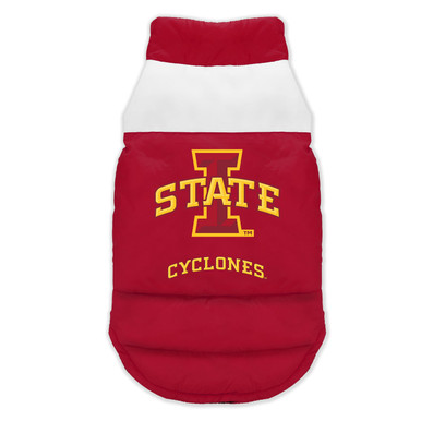 Iowa State Cyclones Pet Parka Puff Vest - Sports Unlimited