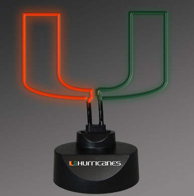 Miami Hurricanes Team Logo Neon Lamp - Sports Unlimited