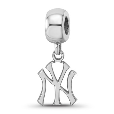 New York Yankees Logo Art Sterling Silver Dangle Bead - Sports Unlimited