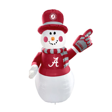 Alabama Crimson Tide 7 ft. Inflatable Snowman - Sports Unlimited