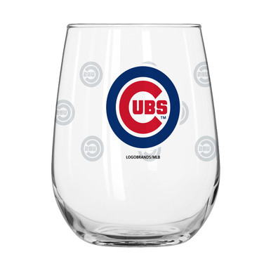 Chicago Cubs 16 oz. Curved Beverage Glass - Sports Unlimited
