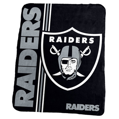 Las Vegas Raiders Stripe Classic Fleece Throw - Sports Unlimited