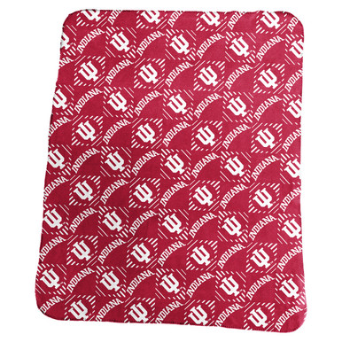 Indiana Hoosiers 50" x 60" Repeating Pattern Fleece Throw - Sports ...