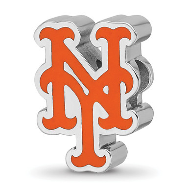 New York Mets Sterling Silver Enameled Bead - Sports Unlimited
