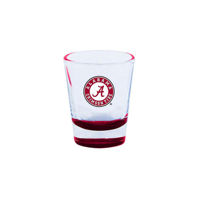 Alabama Crimson Tide 2 oz. Highlight Bottom Shot Glass - Sports Unlimited