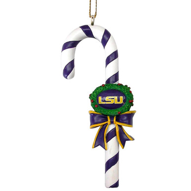 LSU Tigers Candy Cane Ornament - Sports Unlimited