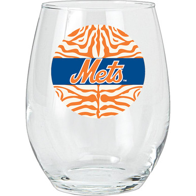 New York Mets 15 oz. Stemless Wine Glass - Sports Unlimited
