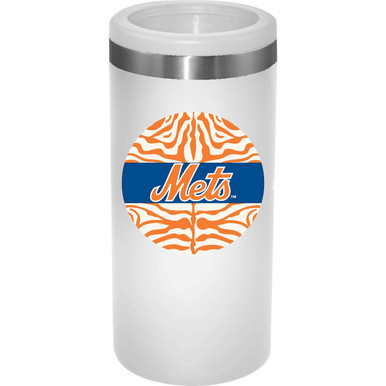 New York Mets 12 oz. White Stainless Steel Slim Can Holder - Sports ...