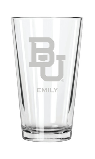 Baylor Bears Personalized 16 oz. Etched Pint Glass - Sports Unlimited
