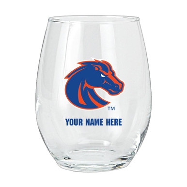 Boise State Broncos Personalized 15 oz. Stemless Wine Glass - Sports ...