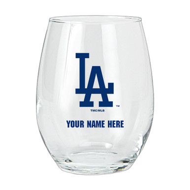 Los Angeles Dodgers Personalized 15 oz. Stemless Wine Glass - Sports ...