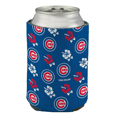 Chicago Cubs Neoprene Tropical Flamingo Can Insulator - Sports Unlimited
