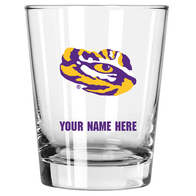 LSU Tigers Personalized 15 oz. Double Old Fashioned Glass - Sports ...