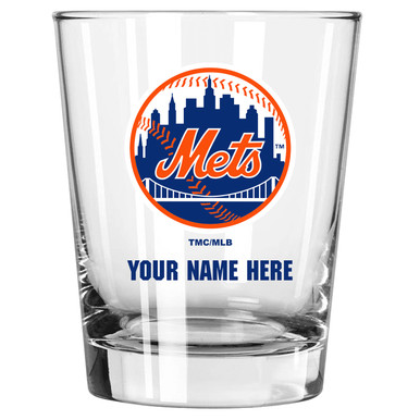New York Mets Personalized 15 oz. Double Old Fashioned Glass - Sports ...