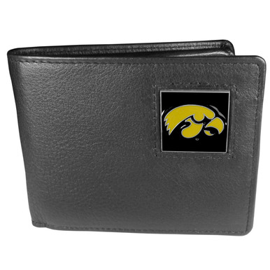 Iowa Hawkeyes Leather Bi-fold Wallet - Sports Unlimited