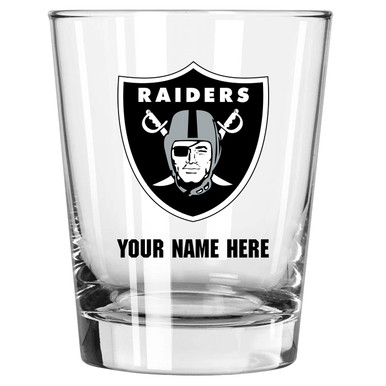Las Vegas Raiders Personalized 15 oz. Double Old Fashioned Glass ...