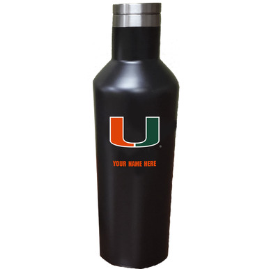 Miami Hurricanes Personalized 17 oz. Stainless Steel Infinity Bottle ...